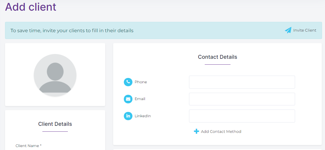 Add Clients Yourself - ClientShelf®
