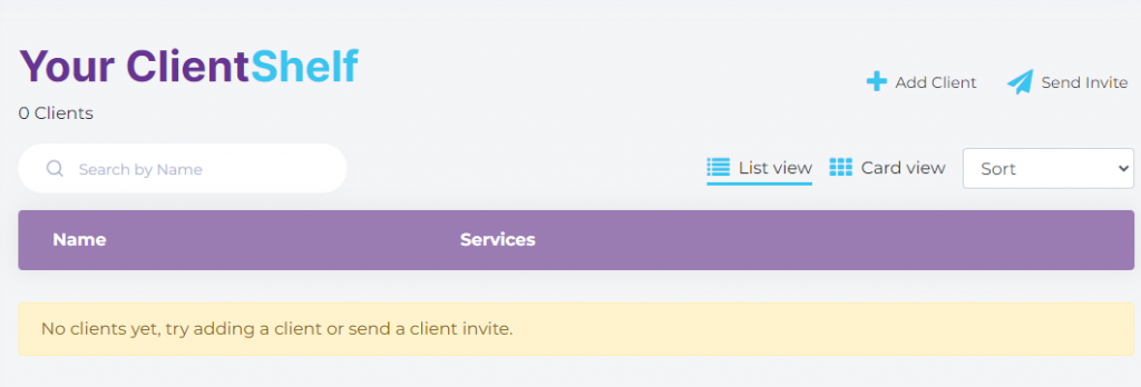 Add Clients - ClientShelf®
