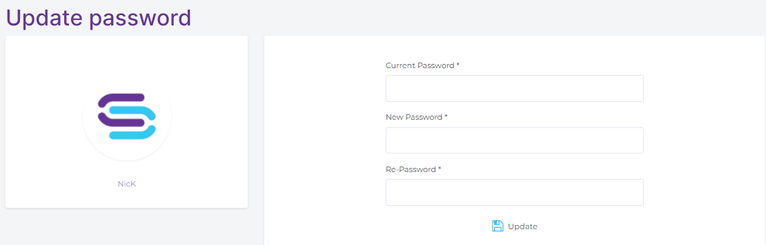 Update Password - ClientShelf®